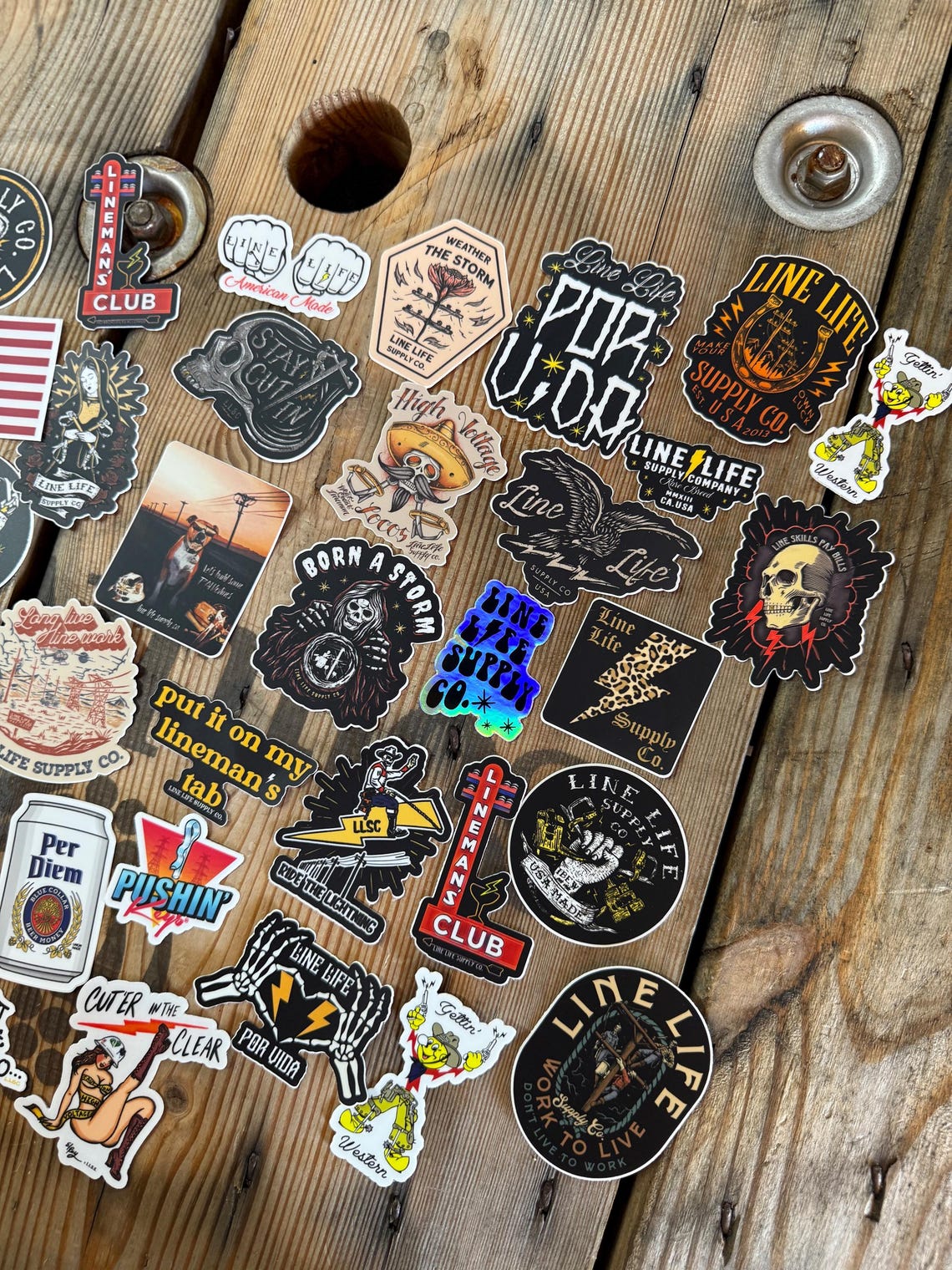 Lineman Sticker Pack: 38 Weatherproof Vinyl Decals - Etsy