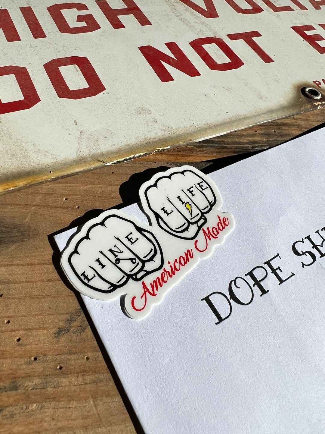 AMERICAN MADE- Decal Weatherproof Vinyl Lineman Sticker-hard Hat ...