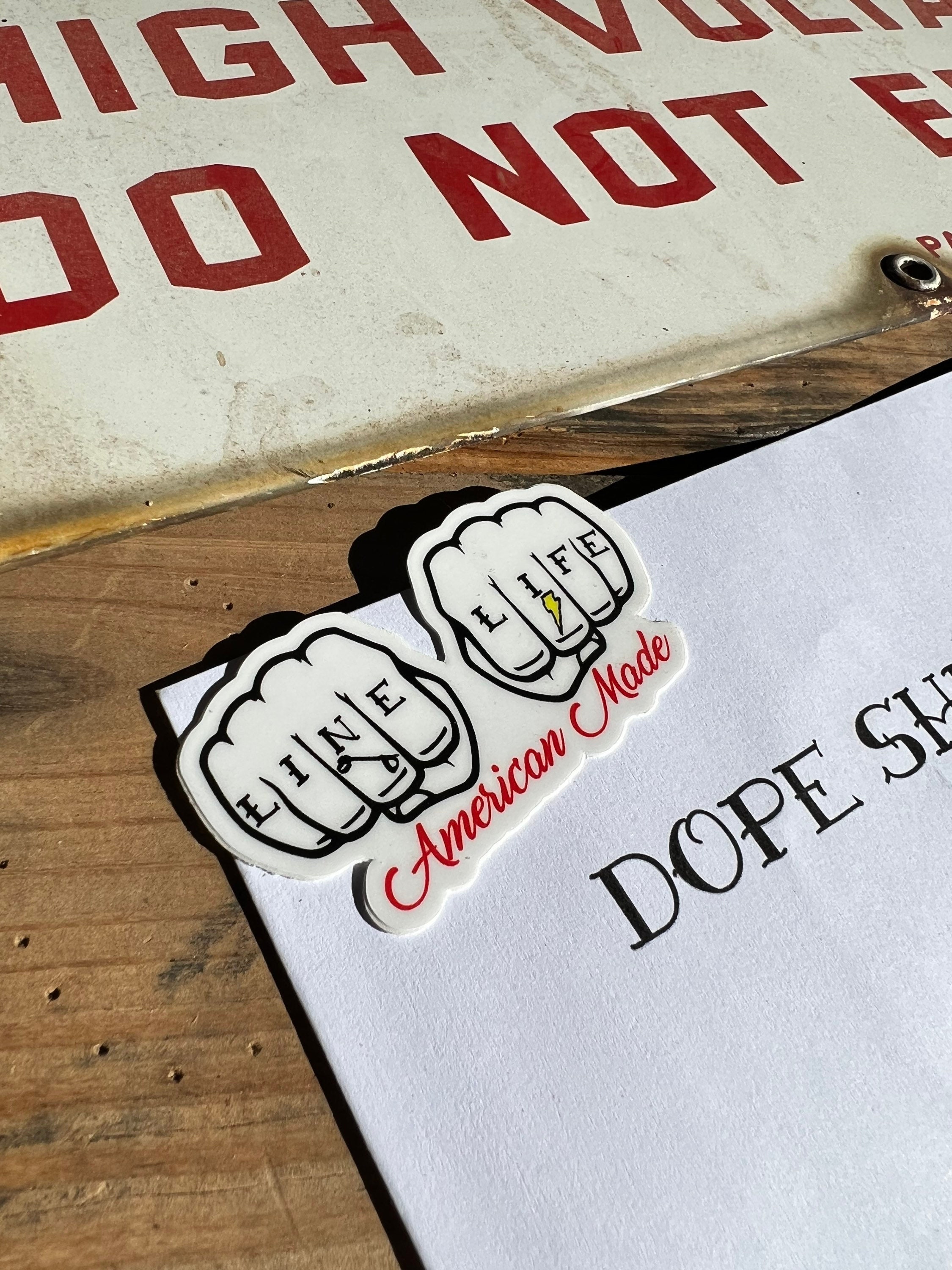 AMERICAN MADE Decal Weatherproof Vinyl Lineman Sticker-hard Hat Sticker ...