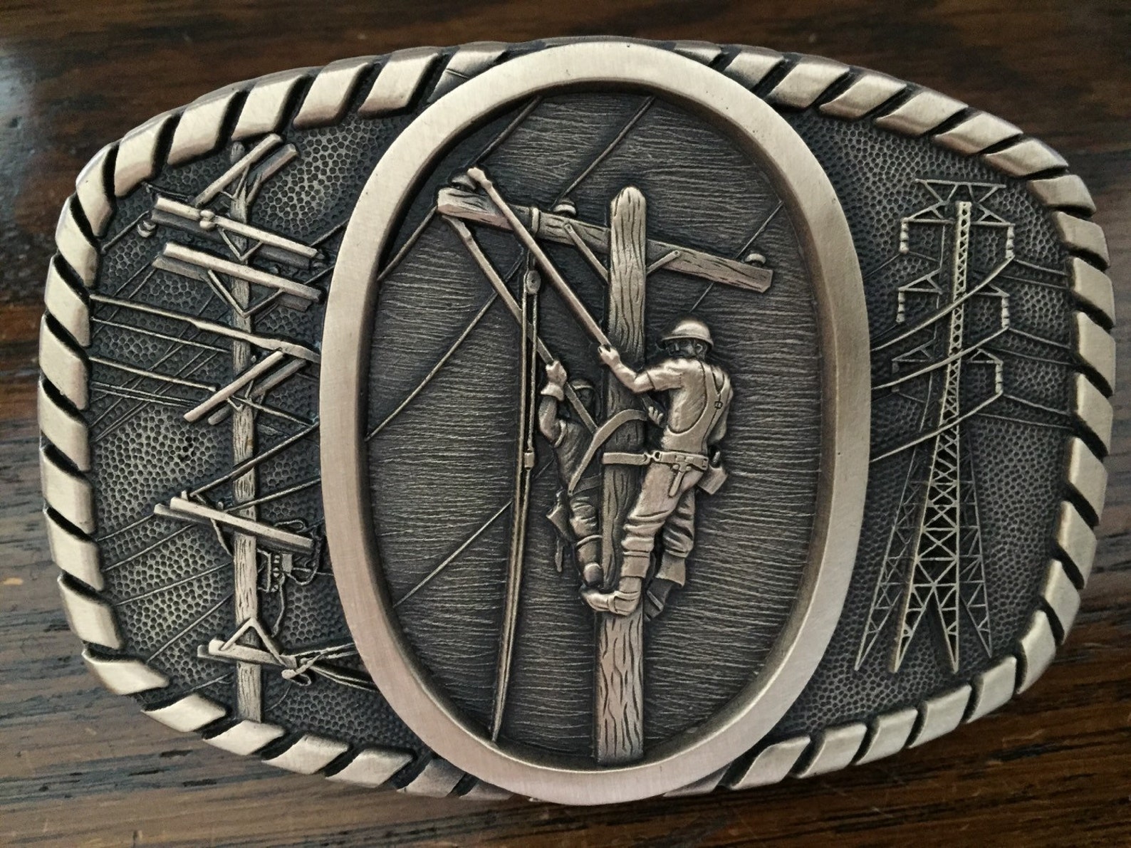 Solid Brass Power Lineman Belt Buckle- Lineman Gifts, Lineworker ...