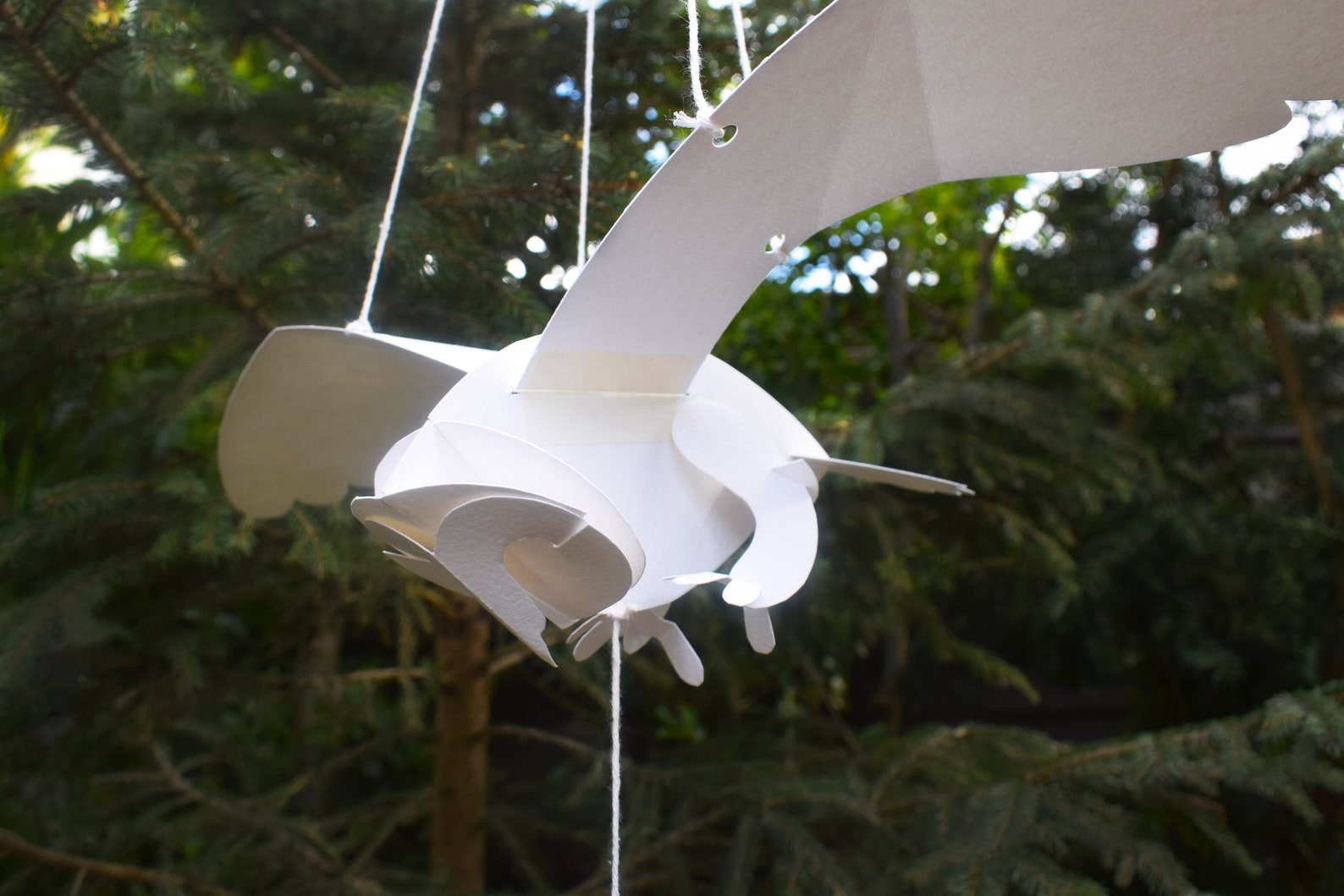 DIGITAL PATTERN Flapping Owl Bird Mobile Card / Paper - Etsy