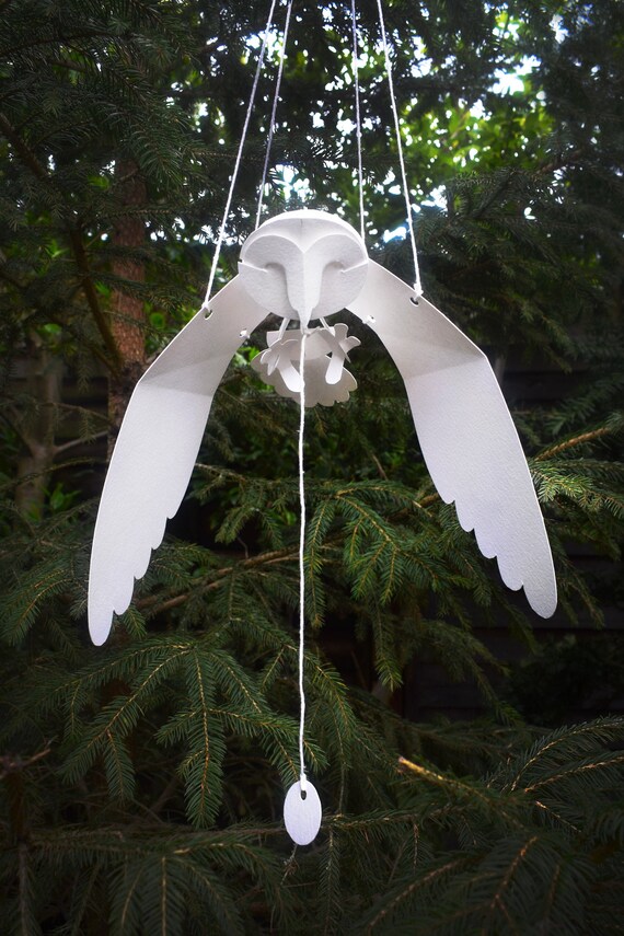 DIGITAL PATTERN Flapping Owl Bird Mobile Card / Paper - Etsy