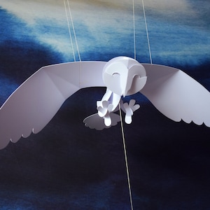 DIGITAL PATTERN - Flapping Owl Bird Mobile - Card / Paper Hanging ...