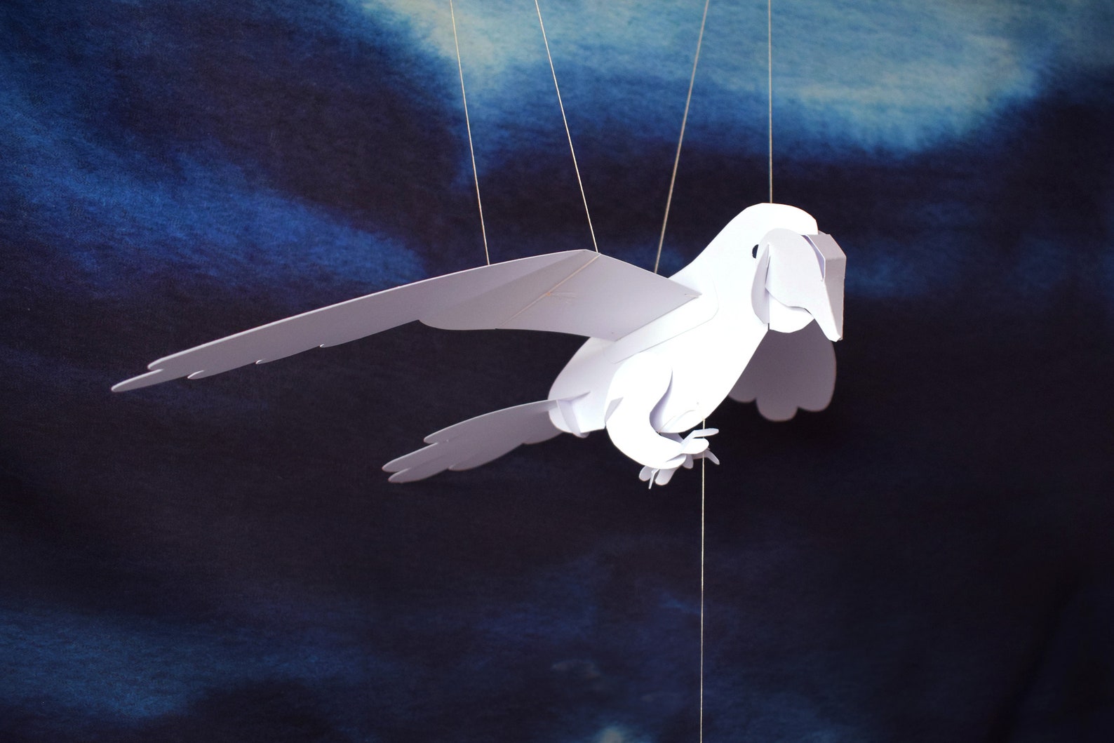 DIGITAL PATTERN - Parrot Flapping Bird Mobile - Card / Paper Hanging ...