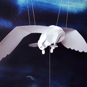 DIGITAL PATTERN - Flapping Owl Bird Mobile - Card / Paper Hanging ...