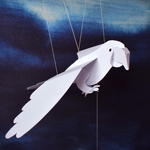DIGITAL PATTERN - Parrot Flapping Bird Mobile - Card / Paper Hanging ...