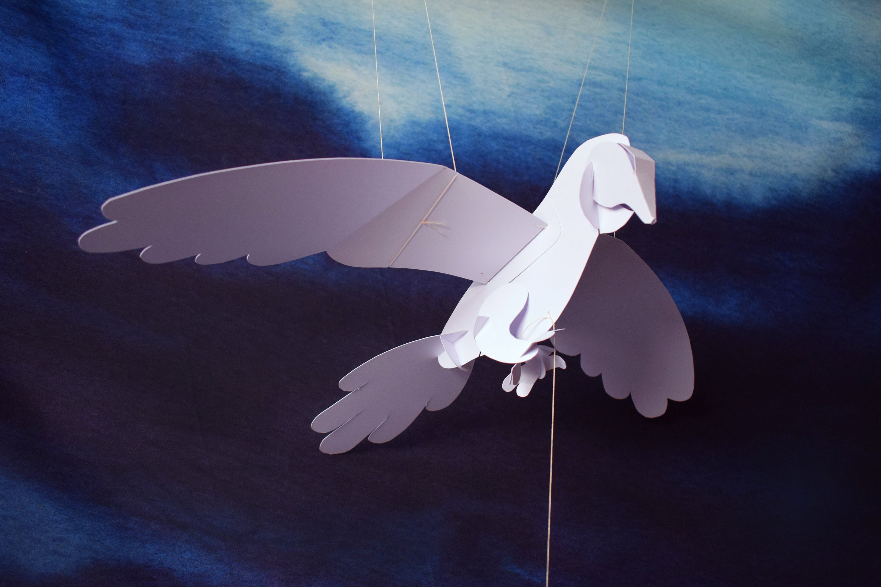 DIGITAL PATTERN - Parrot Flapping Bird Mobile - Card / Paper Hanging ...