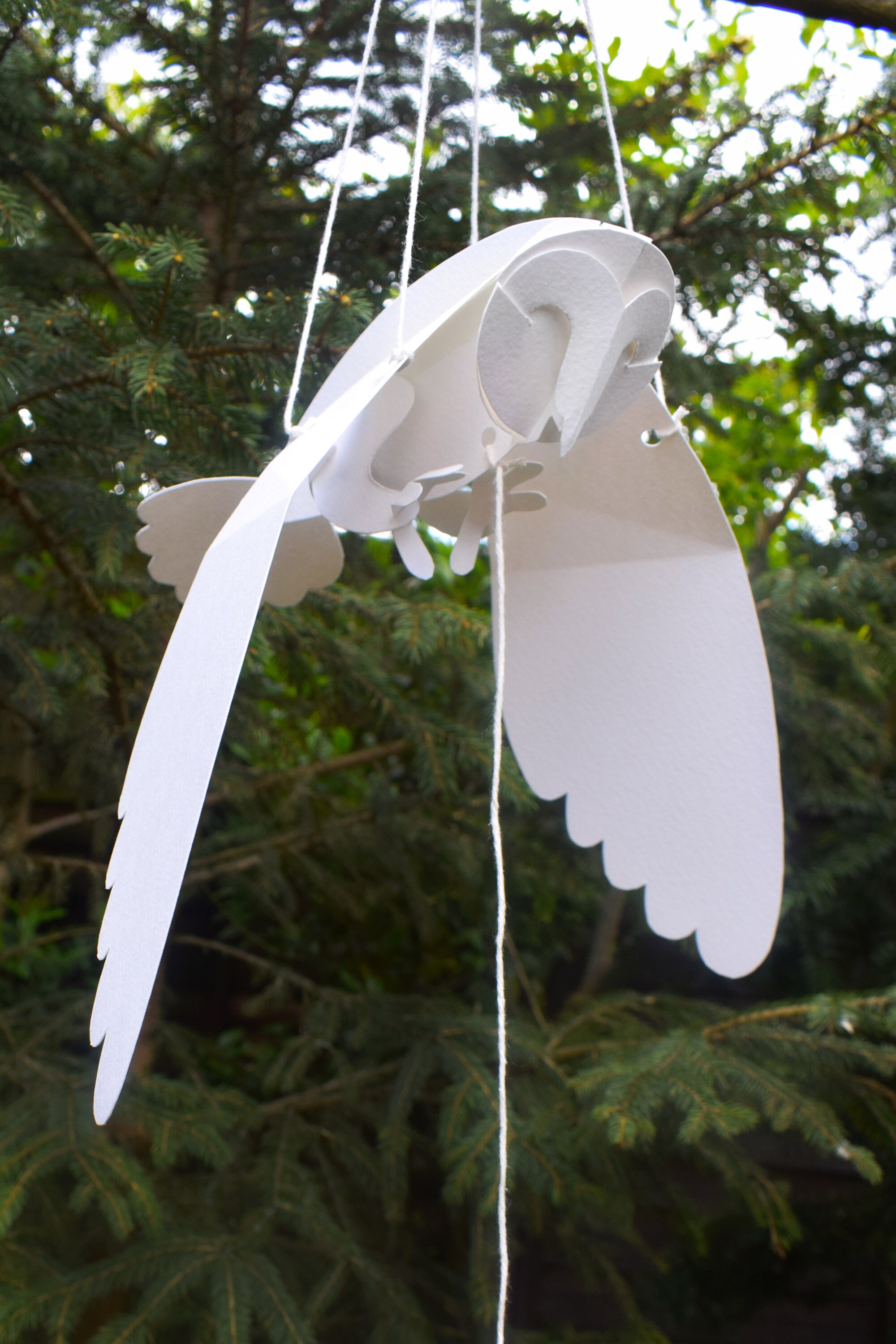 DIGITAL PATTERN Flapping Owl Bird Mobile Card / Paper | Etsy