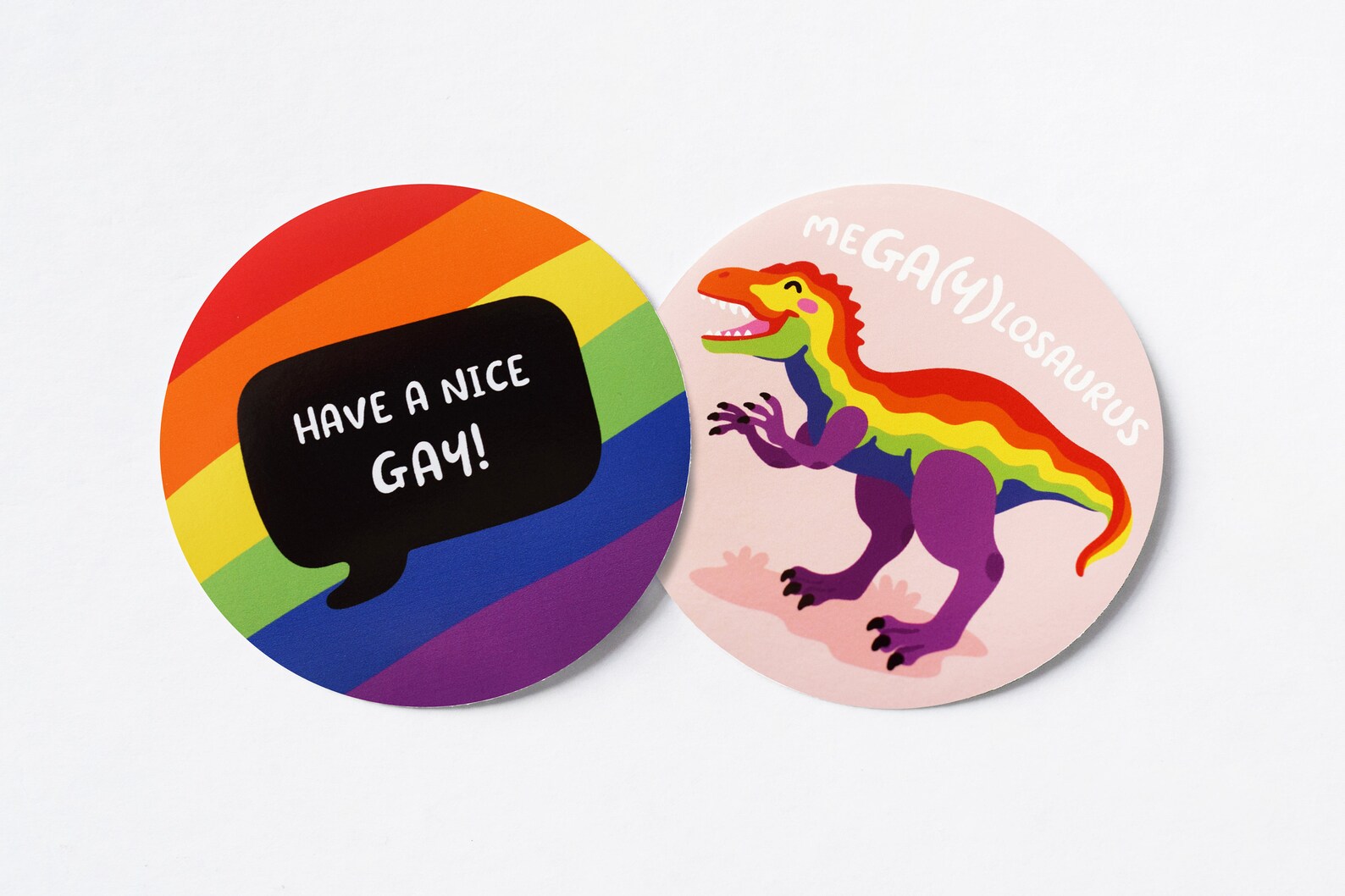 Vinyl Stickers Gay Lgbtq Pride Flag Dinosaur Etsy