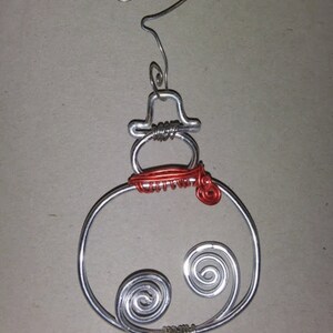 Snowman Wire Christmas Ornament - Etsy