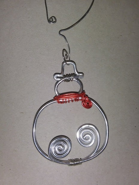 Snowman Wire Christmas Ornament - Etsy