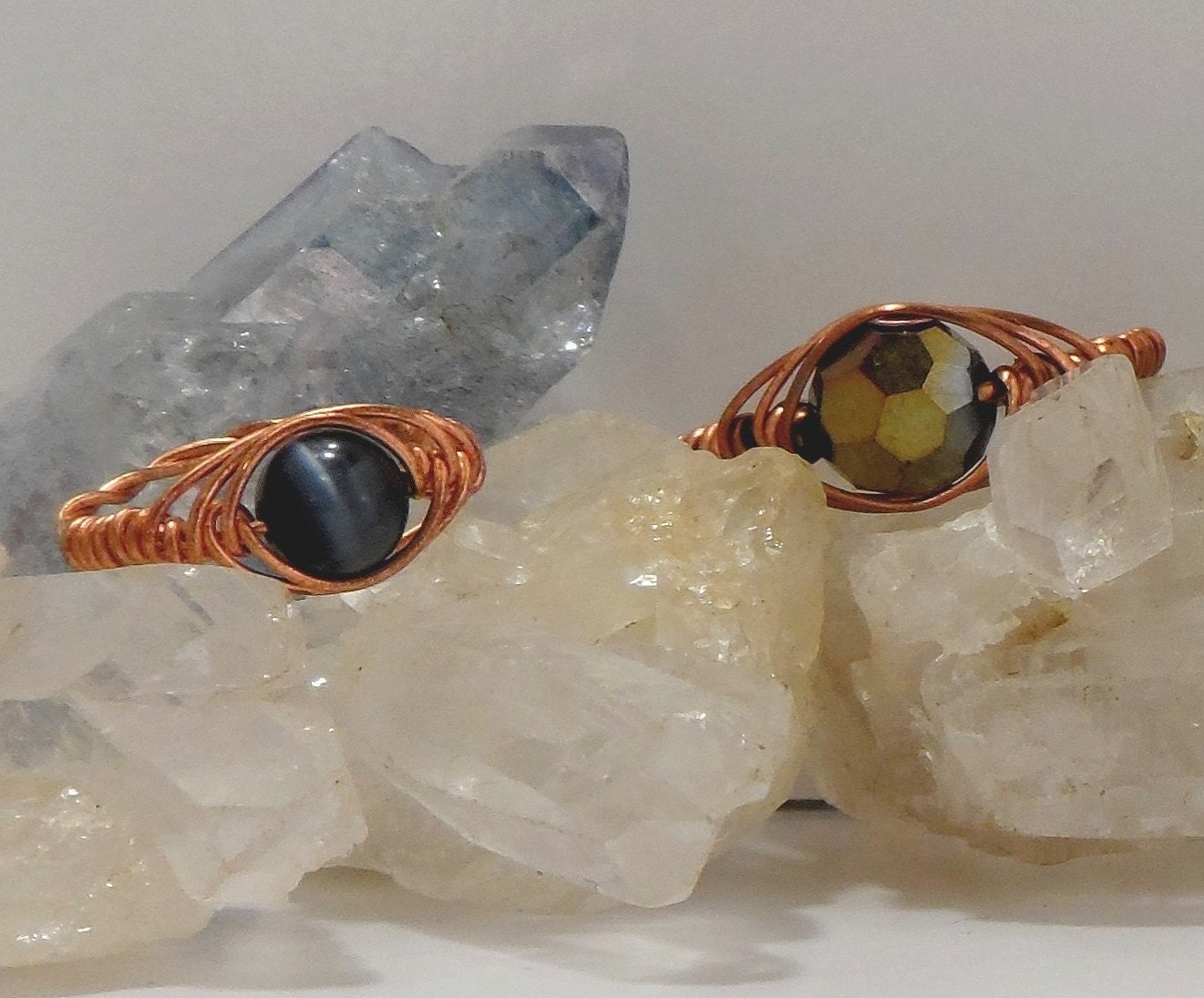 Copper Wire Wrapped Bead Rings Made to Order With a Variety of ...