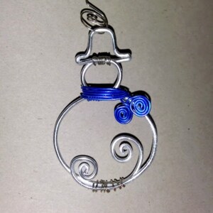 Snowman Wire Christmas Ornament - Etsy