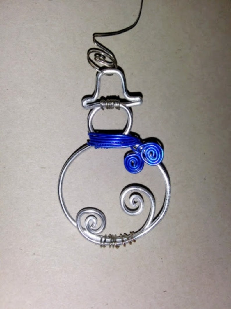 Snowman Wire Christmas Ornament - Etsy