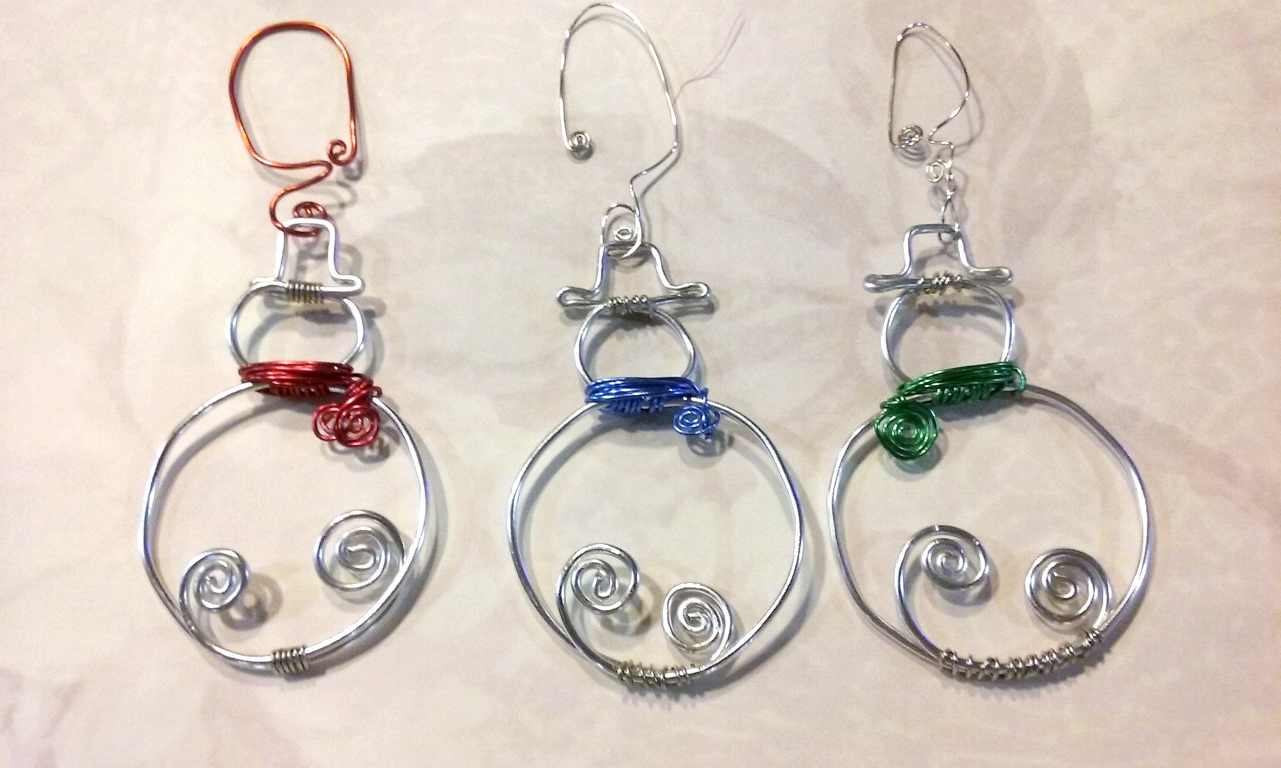 Snowman Wire Christmas Ornament - Etsy