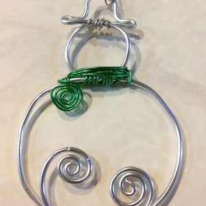 Snowman Wire Christmas Ornament - Etsy
