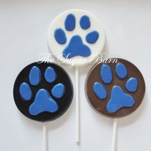 PAW PRINT CHOCOLATE Lollipops12 Ctbirthday Party Favorsdog - Etsy