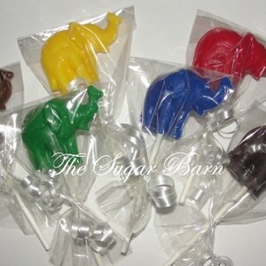 ELEPHANT CHOCOLATE Lollipops12 Countcircus Favorbaby Shower Favorjungle ...