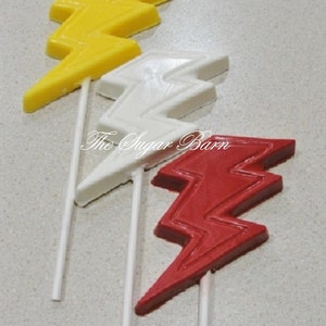 LIGHTNING BOLT CHOCOLATE Lollipops12 Counttornado Partybirthday Party ...