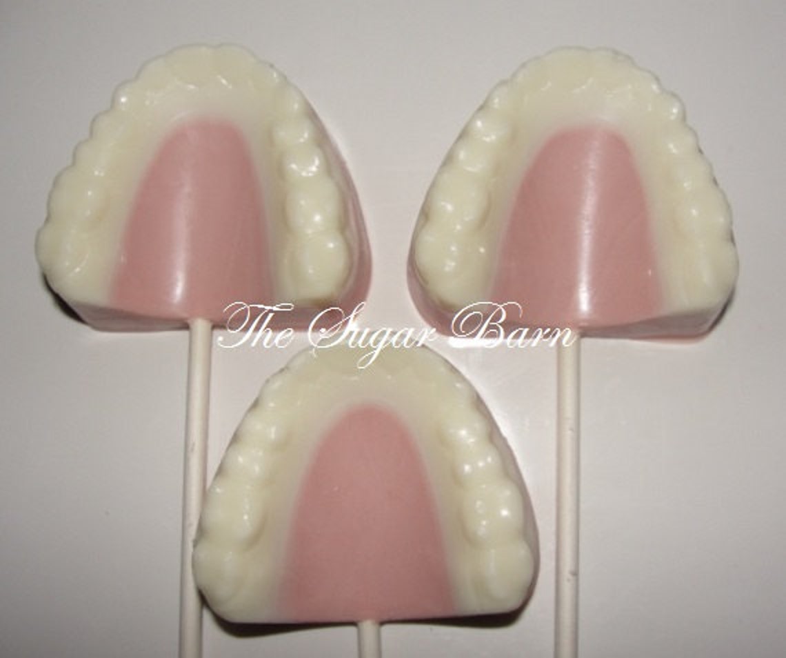 DENTURE CHOCOLATE Lollipops12 CountDentistDental | Etsy