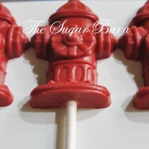 FIRE HYDRANT Chocolate Lollipops15 Countfirefighterfiremanbirthday ...