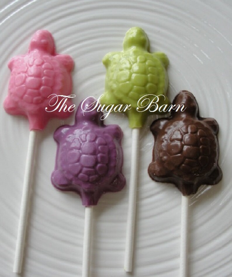 TURTLE CHOCOLATE Lollipops15 Countbirthday Party - Etsy