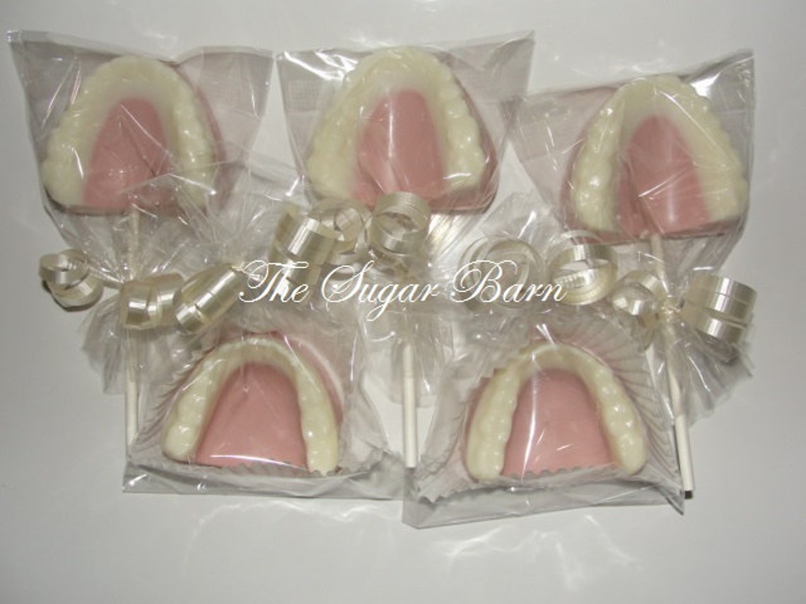 DENTURE CHOCOLATE Lollipops12 Countdentistdental - Etsy