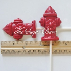 FIRE HYDRANT Chocolate Lollipops15 Countfirefighterfiremanbirthday ...