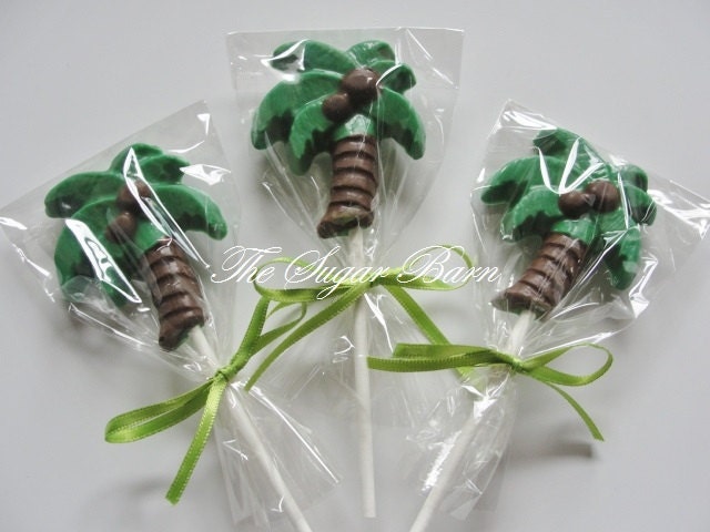 PALM TREE CHOCOLATE Lollipop12 Countbeach Party Favorpool | Etsy