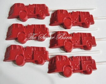 Chocolate Fire Engine Lollipop - Etsy