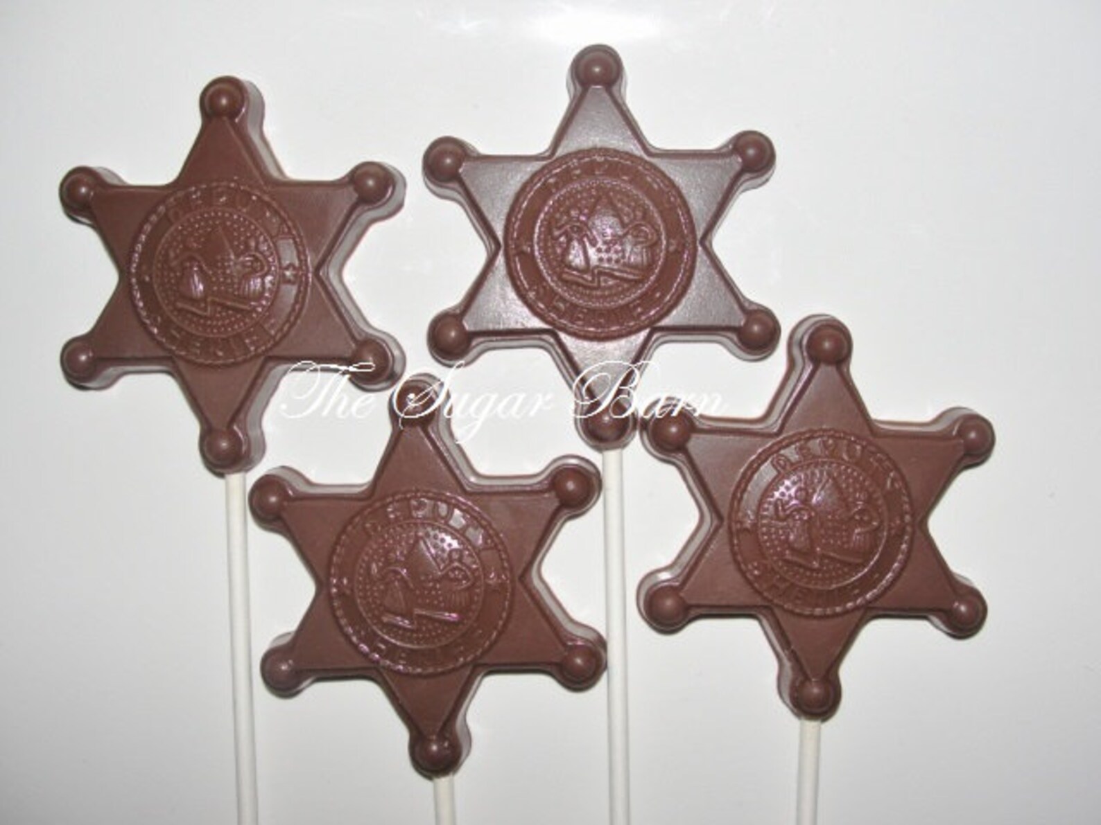 SHERIFF BADGE Chocolate Lollipops12 Countwestern | Etsy