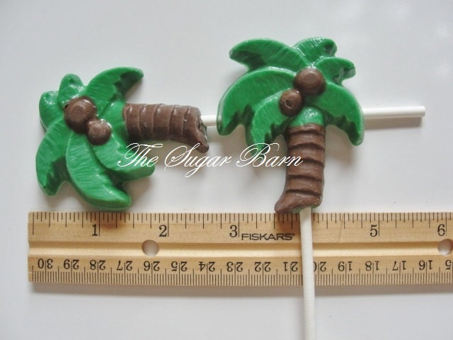 PALM TREE CHOCOLATE Lollipop12 Countbeach Party Favorpool | Etsy