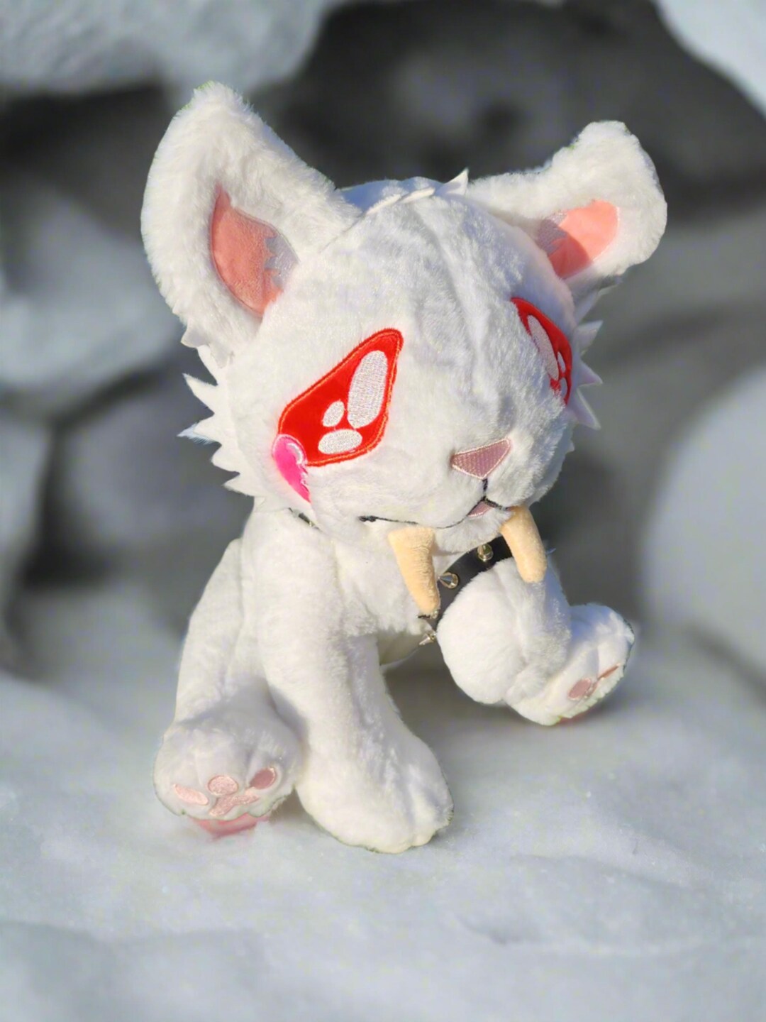 Huge Extinct Mammal Plushie, Albino Sabertooth Tiger - Etsy