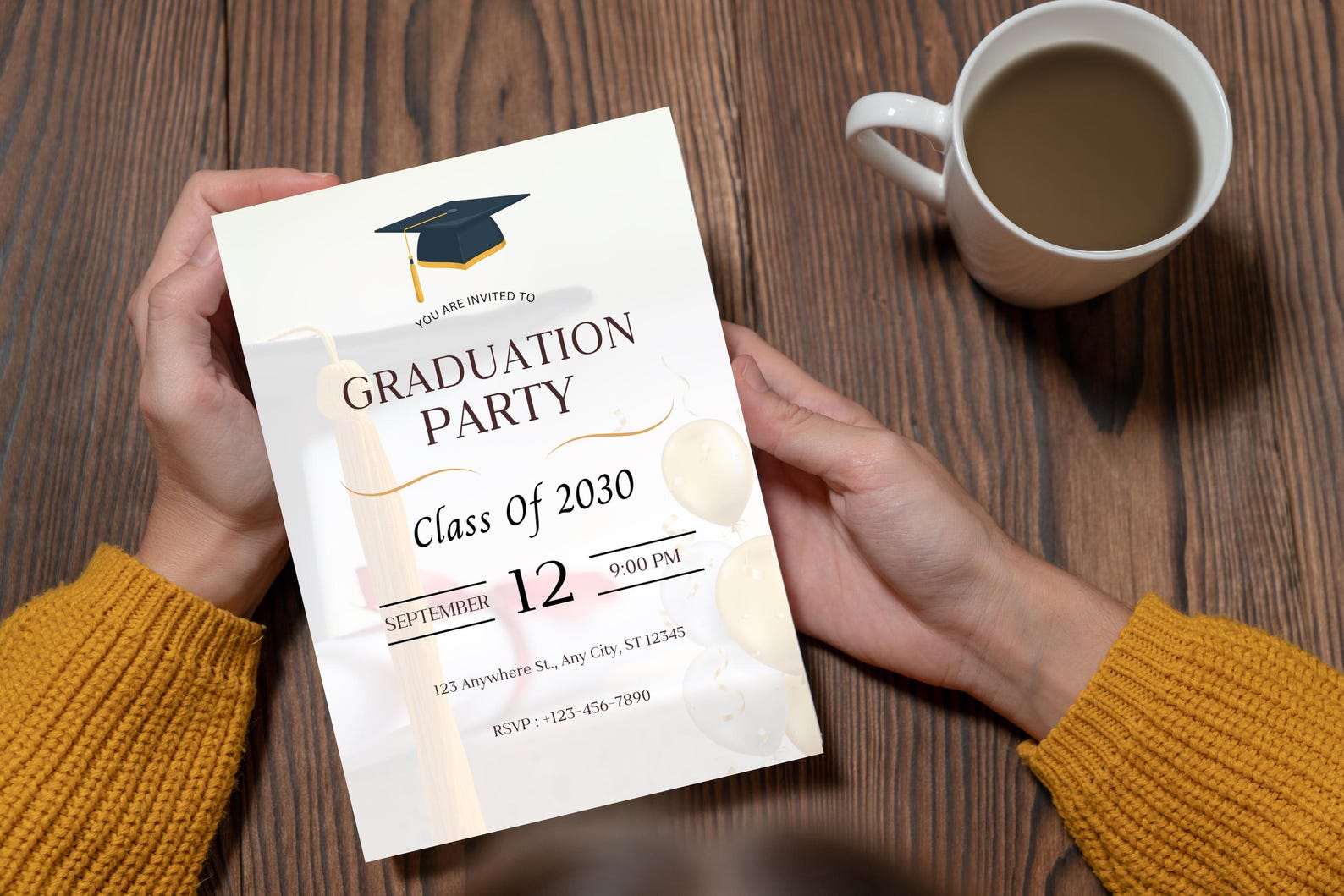 Elegant Graduation Party Invitation Card - Unique Graduation Invitation ...