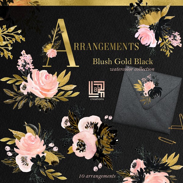 Blush and Black - Etsy