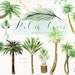 Palm TREES. Watercolor Clip Art. Digital Watercolours Clipart Hand ...