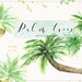 Palm TREES. Watercolor Clip Art. Digital Watercolours Clipart Hand ...