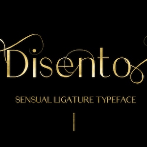 Disento. Sexy and Elegant Ligature Sans Serif Font. Classic, Chic ...