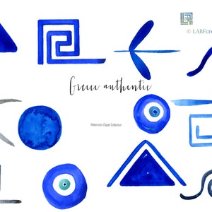 Greece, Santorini, Crete, Rhodes Watercolor Maps. Colorful Door ...