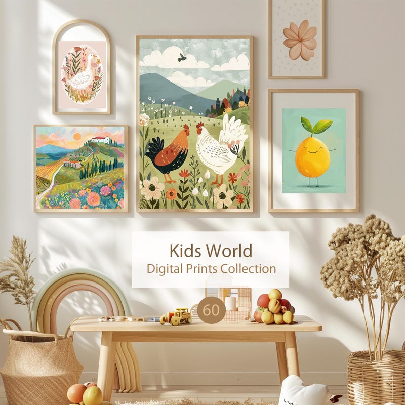 Kids Art Print Sets - Etsy