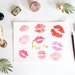 Kisses Watercolor Clipart , Lips Print Clipart Hand Drawn. Valentines ...