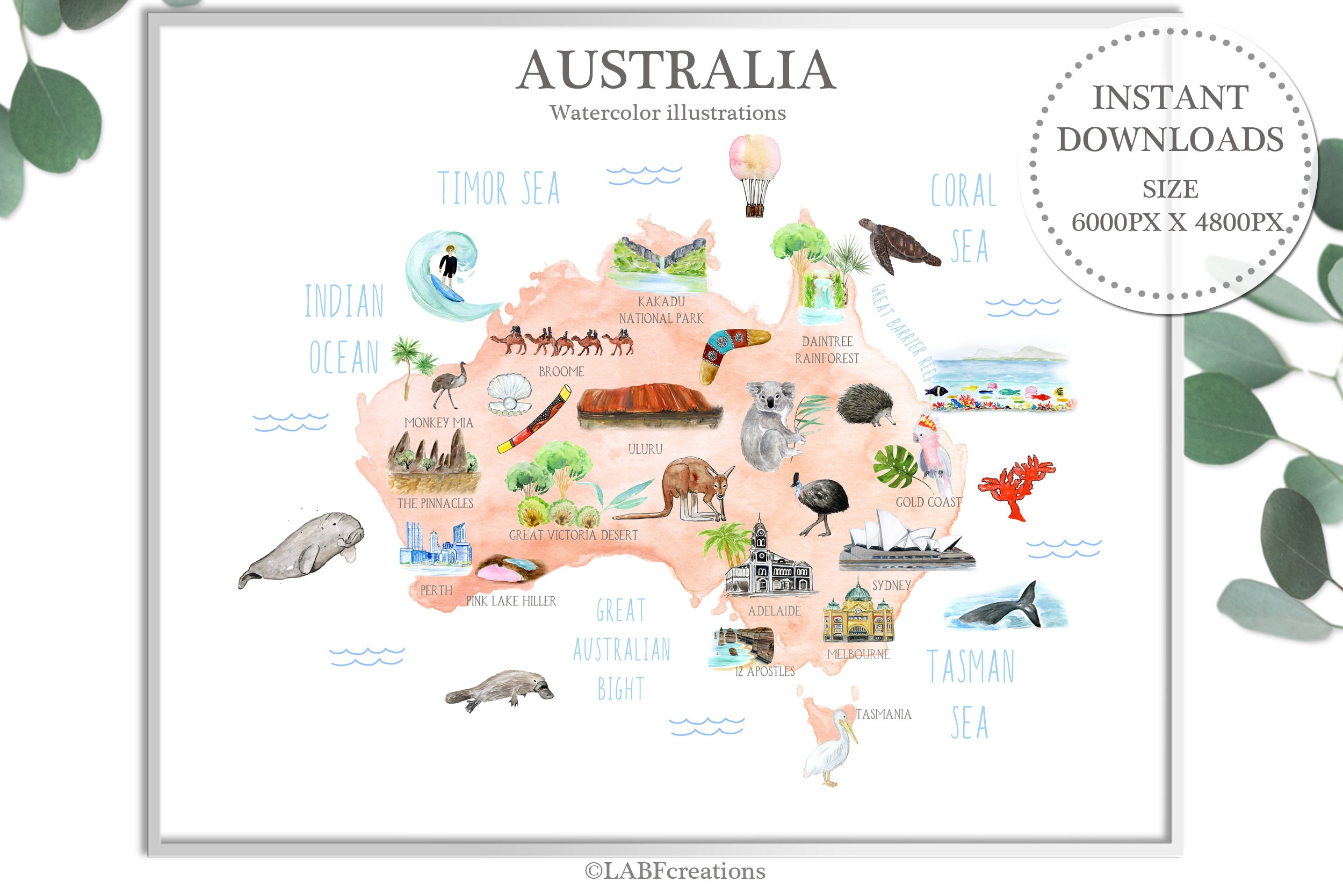 Australia Map Clipart
