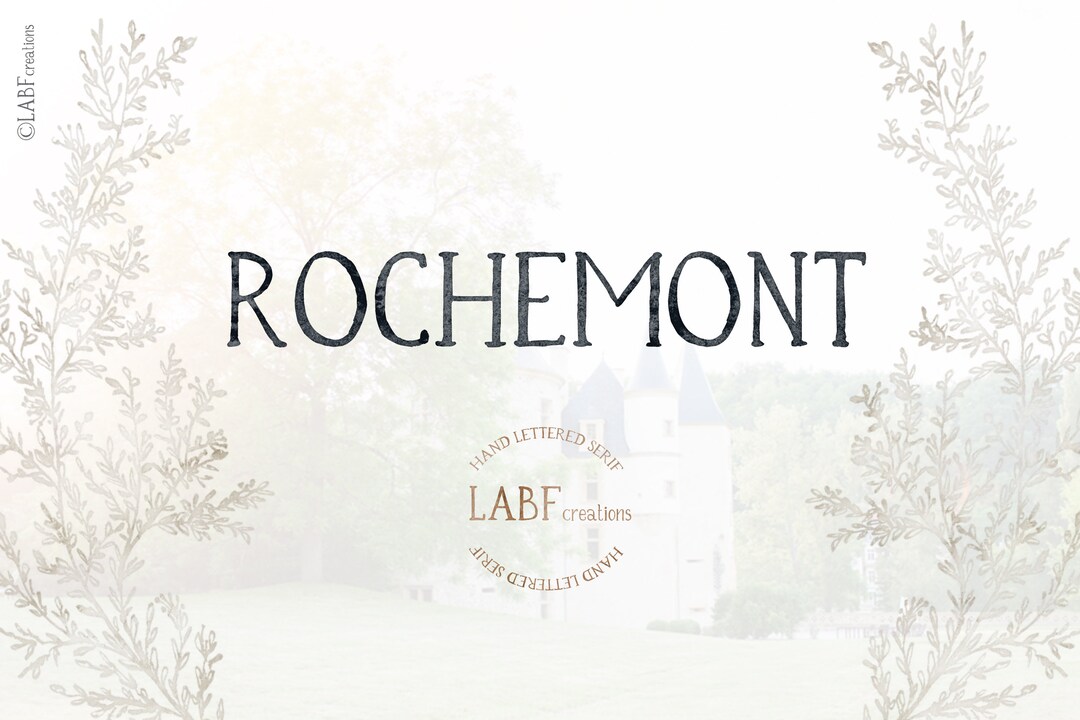 Rochemont. Classic and Rustic Hand Lettered Serif Font. Hand Drawn With ...