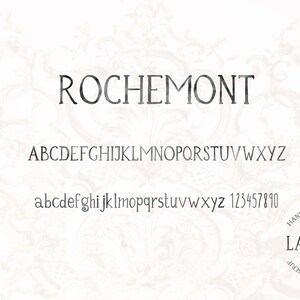 Rochemont. Classic and Rustic Hand Lettered Serif Font. Hand Drawn With ...