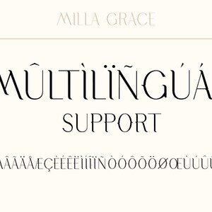 Milla Grace. Modern and Classic Font. Logo Typeface. Website Typeface ...