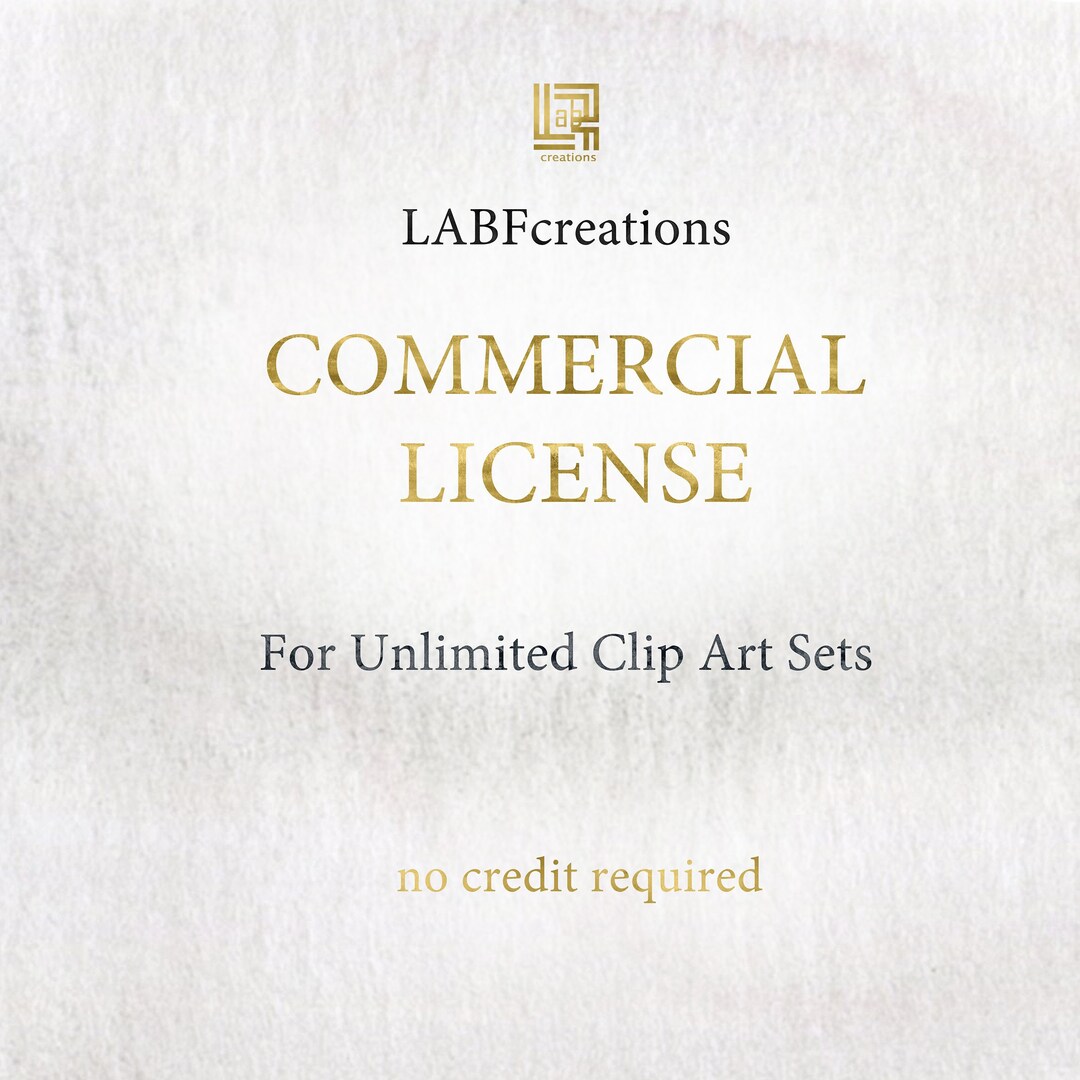 Unlimited Clip Art Sets Commercial License NO CREDIT Labfcreations - Etsy