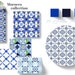 Seamless Patterns. Blue Watercolor Tiles - Watercolor Mediterranean ...