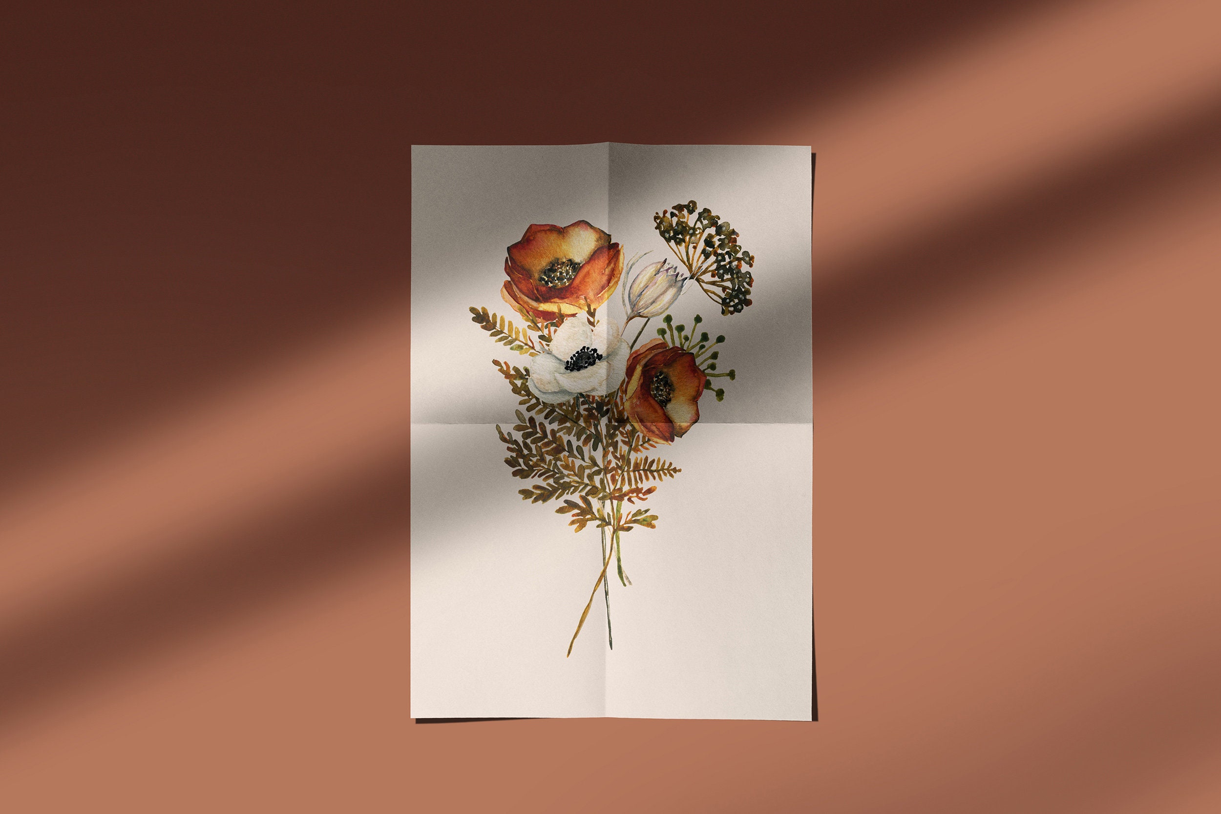 Autumn Wildflowers. 30 Bouquets. Rust Beige Fall FLOWERS. - Etsy