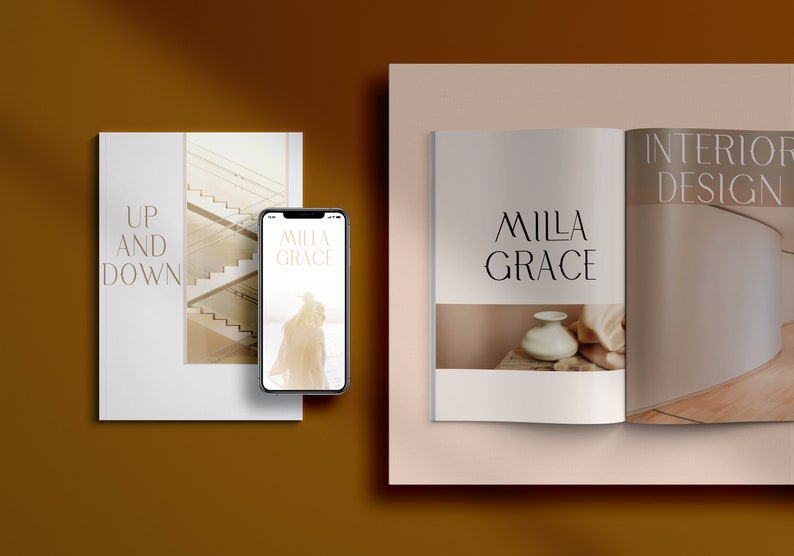 Milla Grace. Modern and Classic Font. Logo Typeface. Website Typeface ...