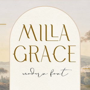 Milla Grace. Modern and Classic Font. Logo Typeface. Website Typeface ...